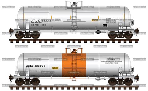 Actx And Utlx Railroad Tank Cars With Volume 20 900 Gal Railroad Train Layouts Train Drawing