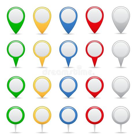Map Pointer Set Stock Vector Illustration Of Green Markers