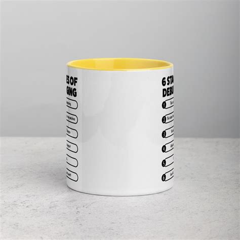 Debugging Stages Funny Programmer T Mug With Color Inside Etsy