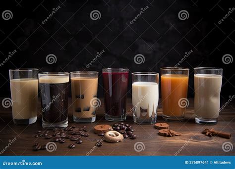 Side By Side Comparison Of Different Types Of Coffees Each With Its