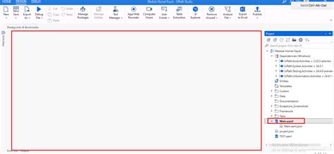 No Workflow Or Sequence Is Opened Even Mainxaml How Can I Fix