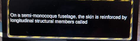 [solved] On A Semi Monocoque Fuselage The Skin Is Reinforced By Course Hero