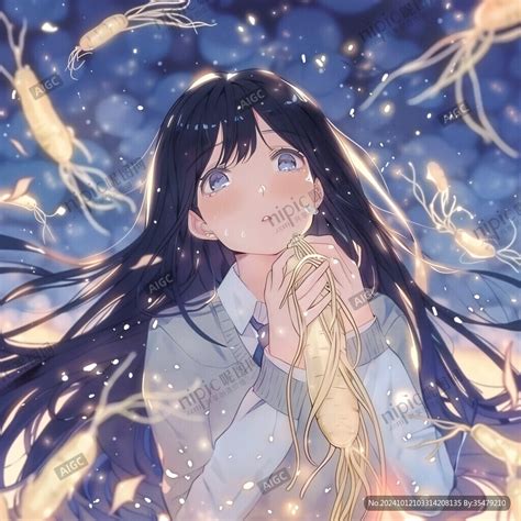 Ai创作图少女祈祷插画 长黑发插画 长发少女插画 放烟花的少女 漫画动漫拌面 蒲公英的约定女孩插图 梦幻少女插画 提灯少女 蒲公英的约定女孩