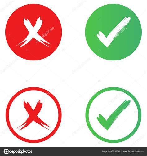 Tick Cross Check Mark Design Stock Vector By ©mohammadsohel 676283690