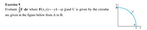 Solved Exercise Evaluate CFdr Where F X Y Yixyj And C Chegg