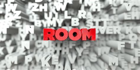 Room Red Text On Typography Background 3d Rendered Royalty Free Stock Image Stock