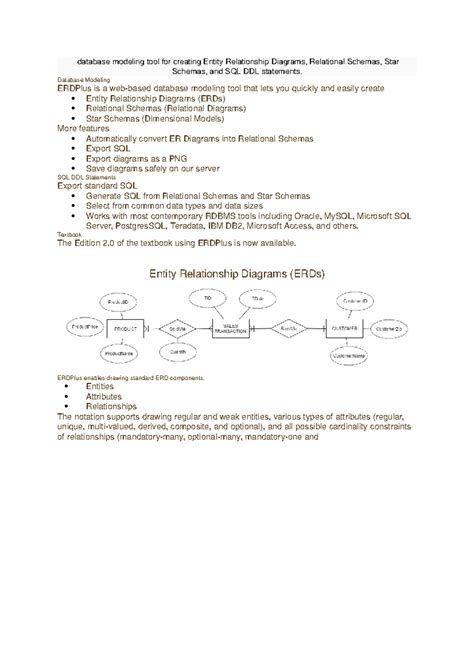 Database Modeling Tool For Creating Entity Relationship Diagrams Database Modeling ERDPlus Is