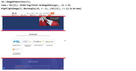 Image Processing Decompose Website Into Rectangular Grid Mathematica Stack Exchange