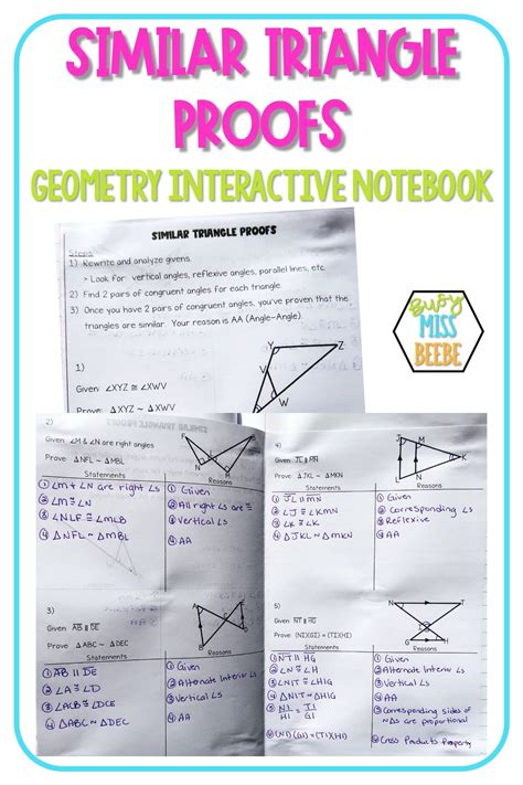 Geometry Interactive Notebook Similarity Busy Miss Beebe Geometry