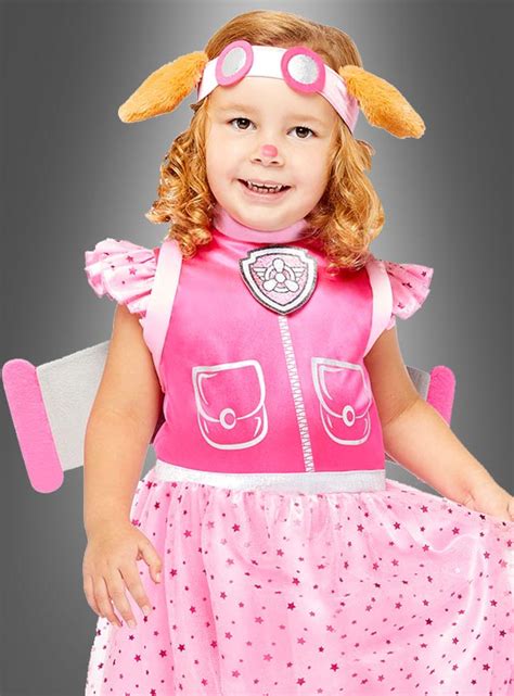 Skye Paw Patrol Kostüm für Mädchen rosa Kostümpalast