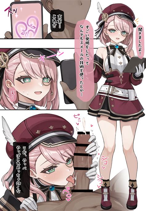 Se34tai Charlotte Genshin Impact Genshin Impact Highres 1babe 1girl Aqua Eyes Bar Censor