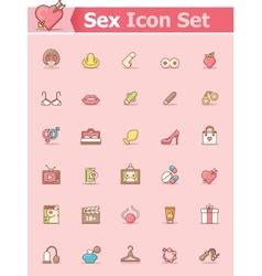 Sex And Porn Elements Hand Drawn Set Royalty Free Vector