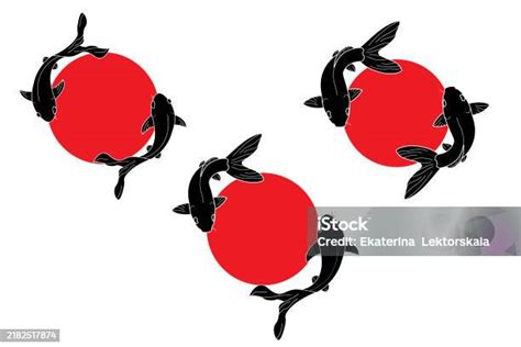 잉어 물고기 세트 로고 디자인 개념 잉어 물고기 벡터 일러스트 레이 션 비단잉어에 대한 스톡 벡터 아트 및 기타 이미지 비단잉어 벡터 0명 Istock