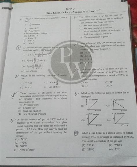 At Constant Volume Pressure And Temperature Equal Volumes Of Ch4 ⋅co2 A
