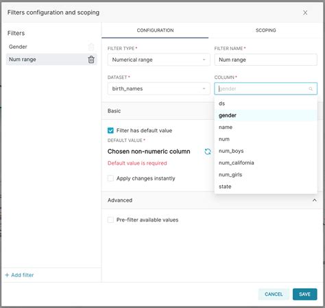 Native Filters Hide Non Numeric Columns In Numeric Range Filter · Issue 15226 · Apache
