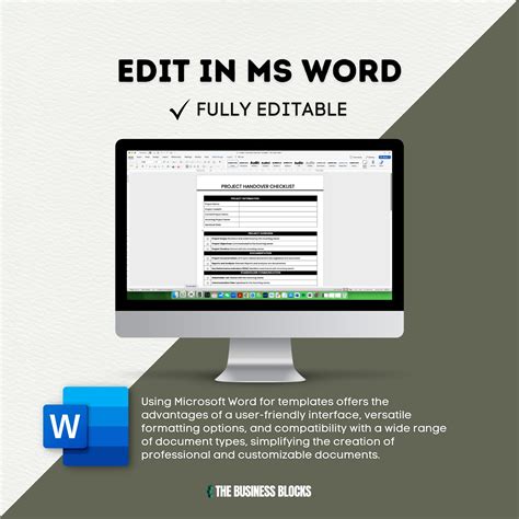 Project Handover Checklist Template Project Transition Checklist Handover Document Template