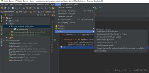 使用kotlin开发android入门 创建项目android Kotlin Kclass Createinstance Class