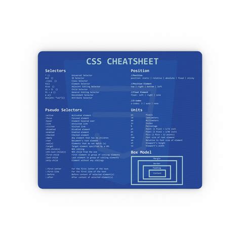 Comprehensive Css Reference Guide Mousepad Perfect T For Programmers Etsy