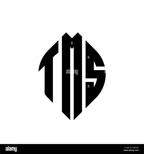 TMS Circle Letter Logo Design With Circle And Ellipse Shape TMS Ellipse Letters With