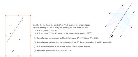 Solved Consider The Line L And The Points B E A R Given Chegg