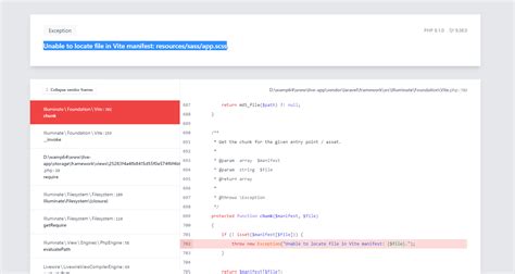 Forms Unable To Locate File In Vite Manifest Resources Sass App Scss Stack Overflow