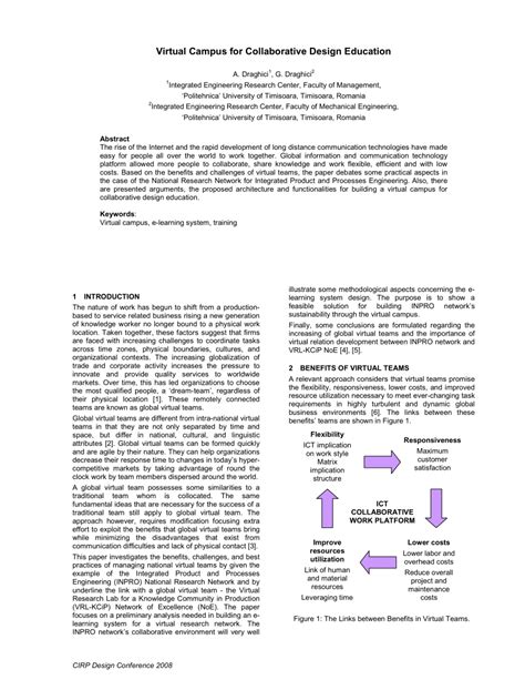 Pdf Virtual Campus For Collaborative Design Education