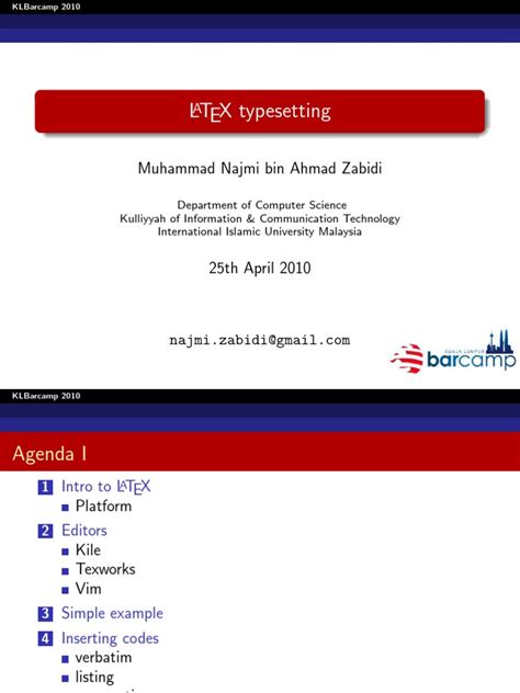 L Tex Typesetting Muhammad Najmi Bin Ahmad Zabidi Pdf Computing Computer Programming