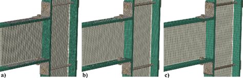 Details Of The Connection Mesh For Gfrp Global Mesh Sizes Of A 2 Mm Download Scientific
