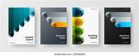 현대적인 3d 볼과 회사 Id 레이아웃 스톡 벡터로열티 프리 2021320265 Shutterstock