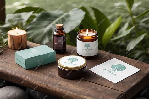 Premium Photo Wellness Retreat Branding Mockup Feature The Logo On