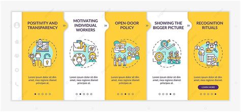 Strategies Of Staff Motivation Onboarding Vector Template Orange Vector Management Vector