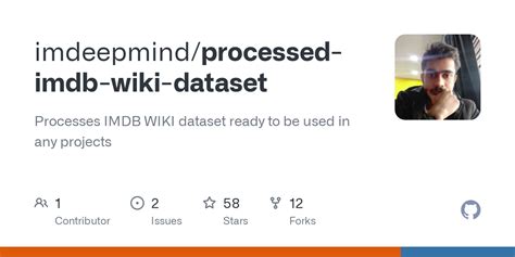 Github Imdeepmindprocessed Imdb Wiki Dataset Processes Imdb Wiki Dataset Ready To Be Used In