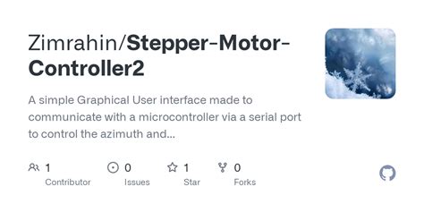 Github Zimrahinstepper Motor Controller2 A Simple Graphical User