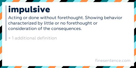 Impulsive Definition Meaning And Examples In English