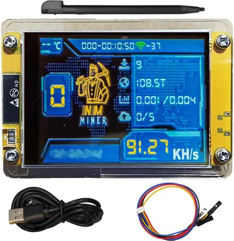 Bitcoins Miner Usb Nmminer Esp32 Hashrate 91k S 2 8 Inch Smart Display Crypto Solo