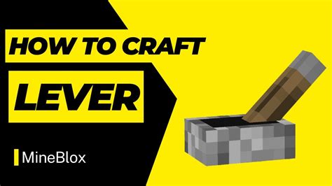 How To Craft A Lever In Minecraft Youtube