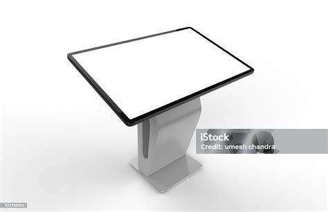 Lcd 터치 스크린 디스플레이 인터랙티브 키오스크 디지털 간판 Hd 화면 터치 디스플레이 키오스크 제품 3d 렌더링 그림입니다 0명에 대한 스톡 사진 및 기타 이미지