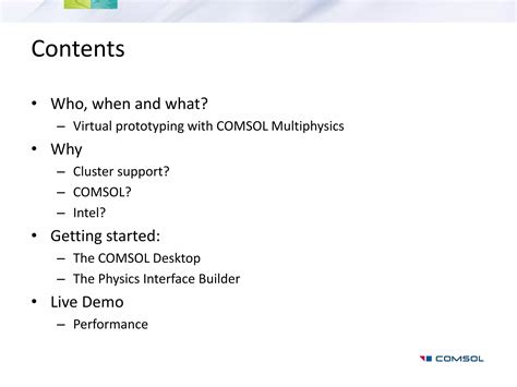 comsol multiphysics simulation and development toolbox for clusters ppt