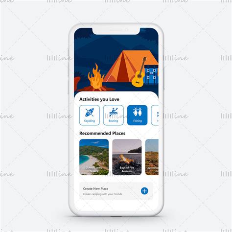 Camping App Ui Exploration Template
