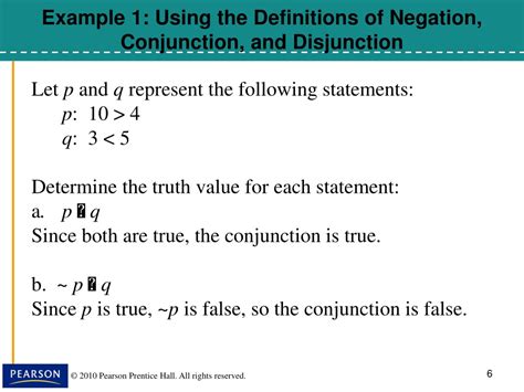 Ppt Truth Tables For Negation Conjunction And Disjunction Powerpoint Presentation Id 9364344