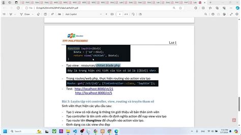 Lab 1 MÔn LẬp TrÌnh Php3 CƠ BẢn VỀ Laravel BÀi 2 Youtube