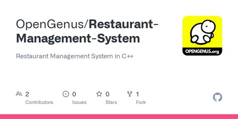 Github Opengenusrestaurant Management System Restaurant Management