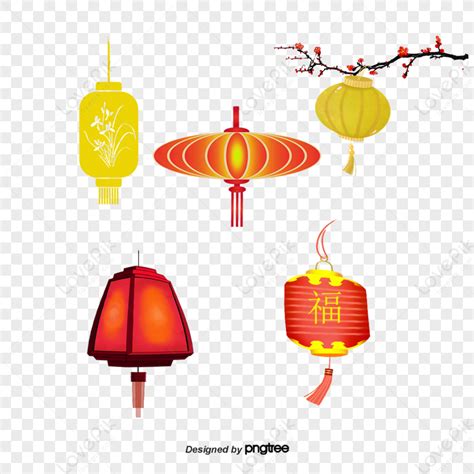 만화 중국 빨간색 피망종이칸델라노랑 Png 일러스트 무료 다운로드 Lovepik