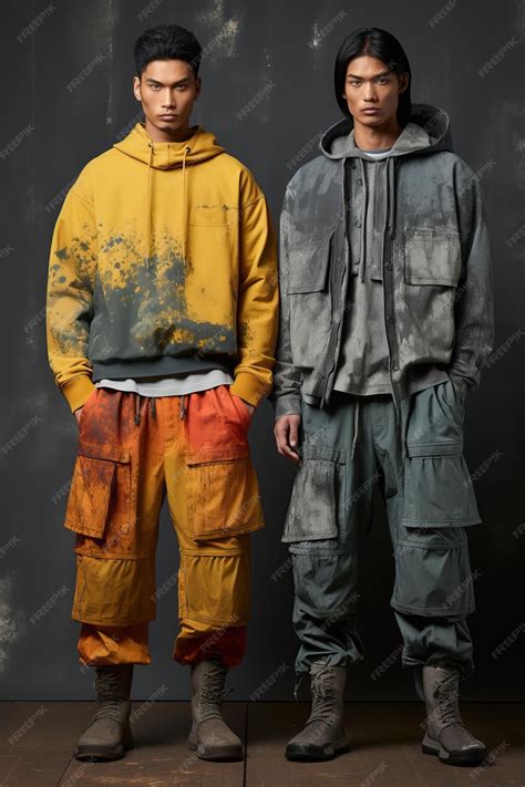 Premium Photo Two Men Standing In Front Of A Wall