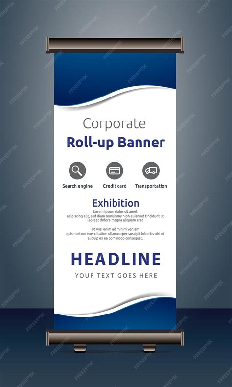 Premium Vector Vector Corporate Roll Up Banner Design Template