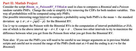 Solved Matlab Script To Experiment With Binomial And