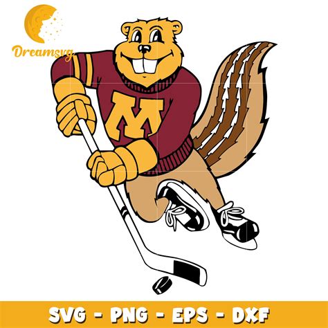Gopher Hockey Svg Png Eps Dxf Cut File Dreamsvg Store
