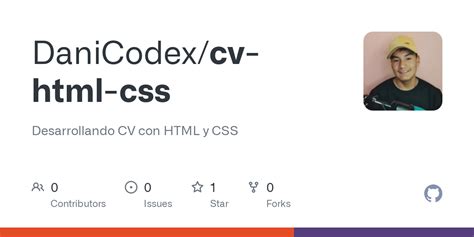 Github Danicodexcv Html Css Desarrollando Cv Con Html Y Css