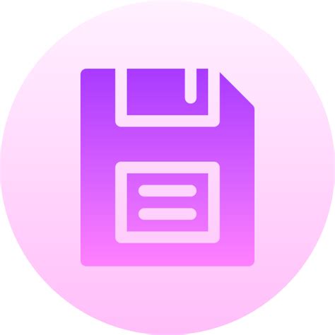 Floppy Disk Basic Gradient Circular Icon