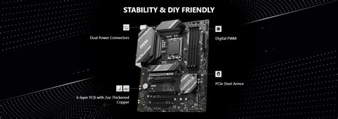 MSI B Gaming Plus WIFI DDR ATX Motherboard LGA Socket Intel B Chipset Dual